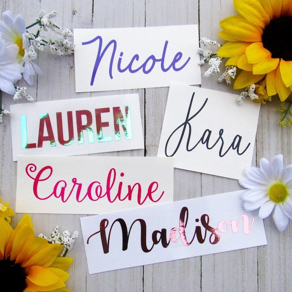 Custom Name Decal - Etsy