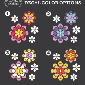 Retro Daisy Decal Set | Daisy Decal | Daisy Car Decal | Cute Car Decal ...