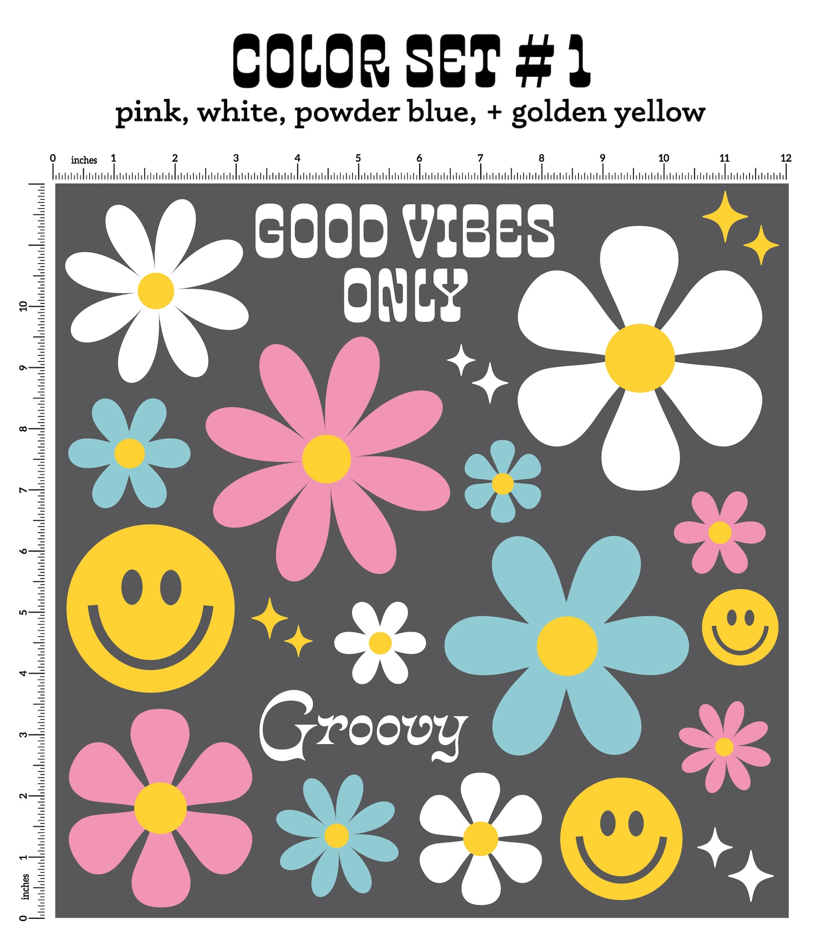 Groovy Daisy Decal Set of 21 | Daisy Decal | Daisy Car Decal | Daisy ...