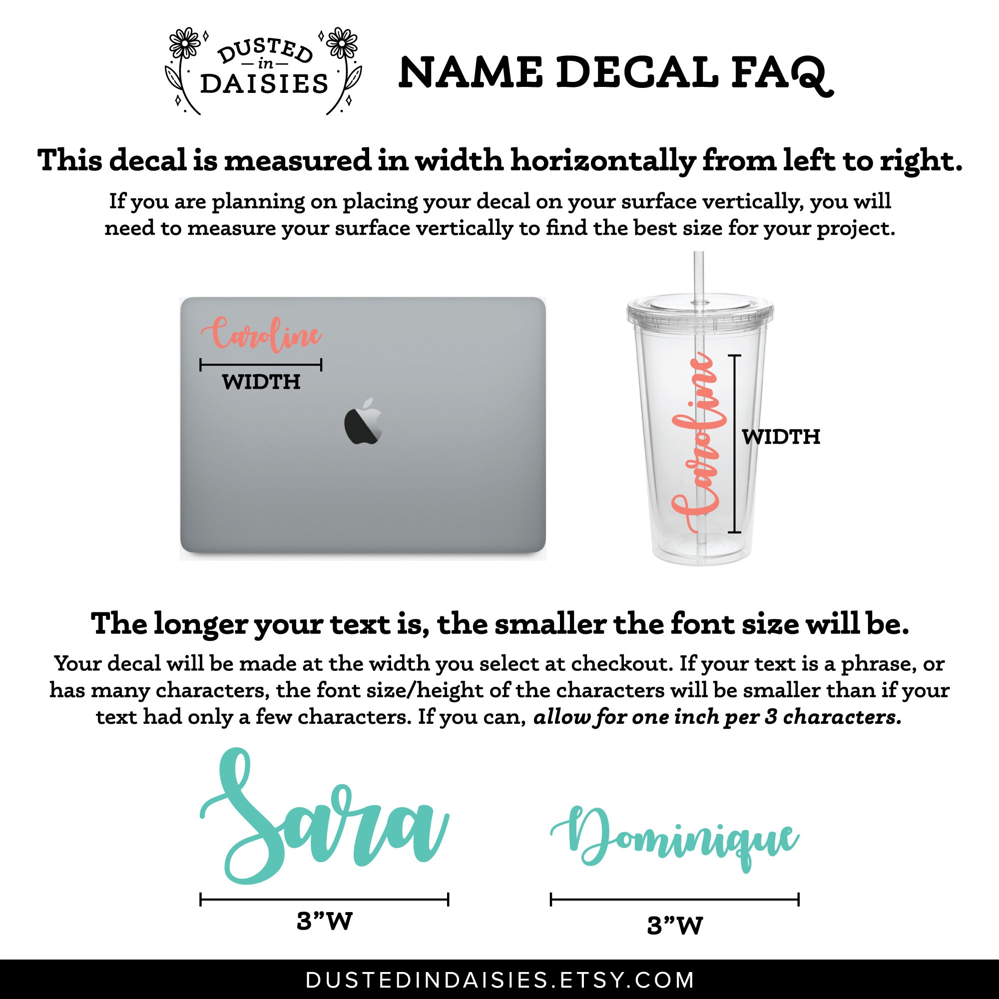 Name Vinyl Decal Name Decal First Name Decal Custom Name | Etsy