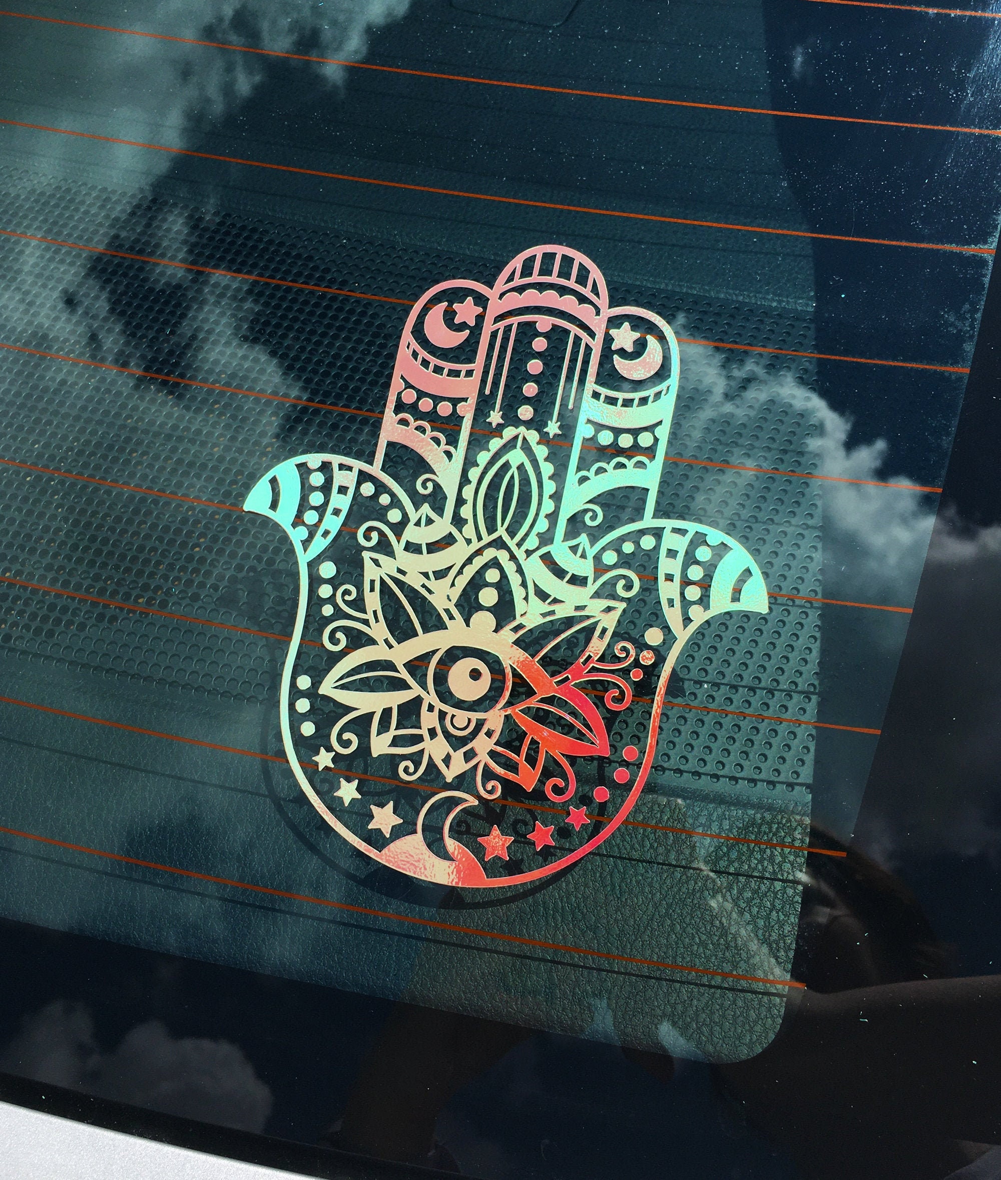 Holographic Hamsa Vinyl Decal Hamsa Car Decal Hamsa Decal | Etsy