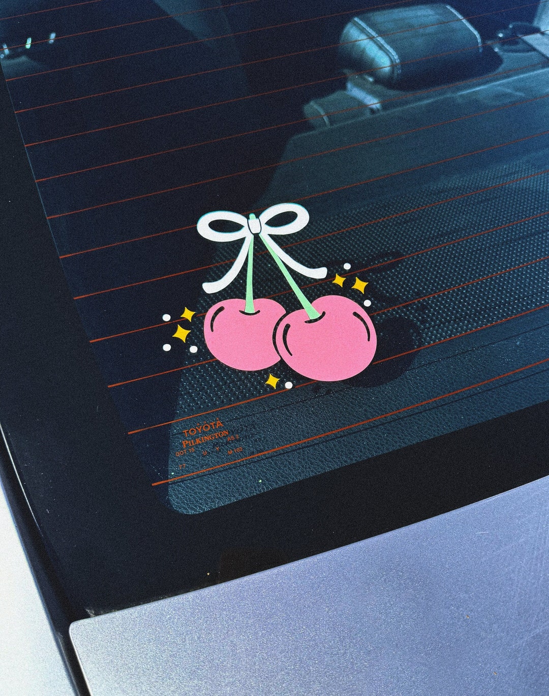 Coquette Cherries Decal Cherry Car Decal Cherries Decal Cute Cherry ...