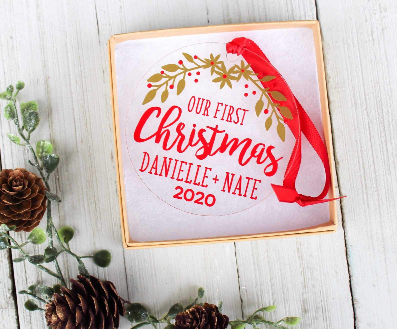 Our First Christmas Ornament Our 1st Christmas Newlywed - Etsy