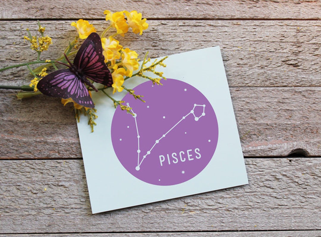 Pisces Vinyl Decal Zodiac Sign Decal Astrological Sign - Etsy