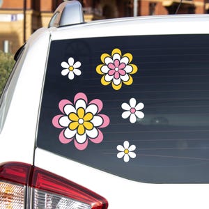 Retro Daisy Decal Set | Daisy Decal | Daisy Car Decal | Cute Car Decal ...