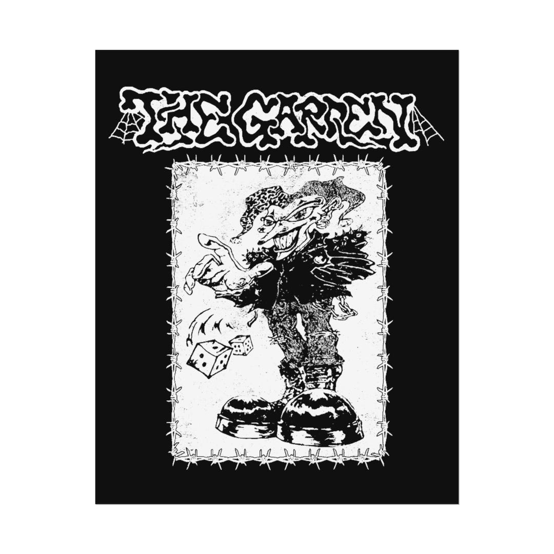 The Garden Tour Skull Jester Clown Spider Web Black Poster 16x20 ...