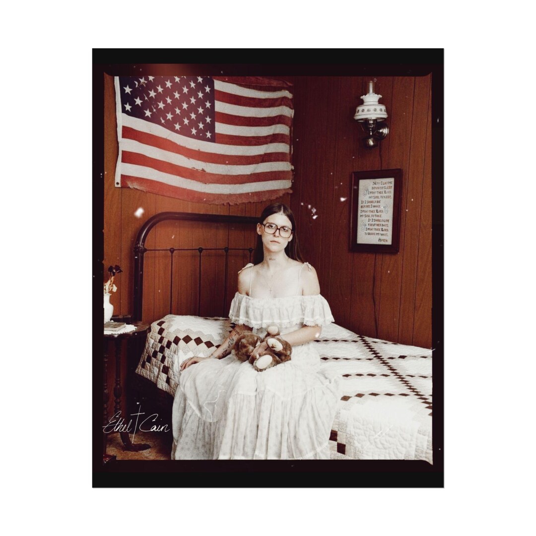 Ethel Cain American Flag Dress Cross Logo Photo Preachers Daughter ...