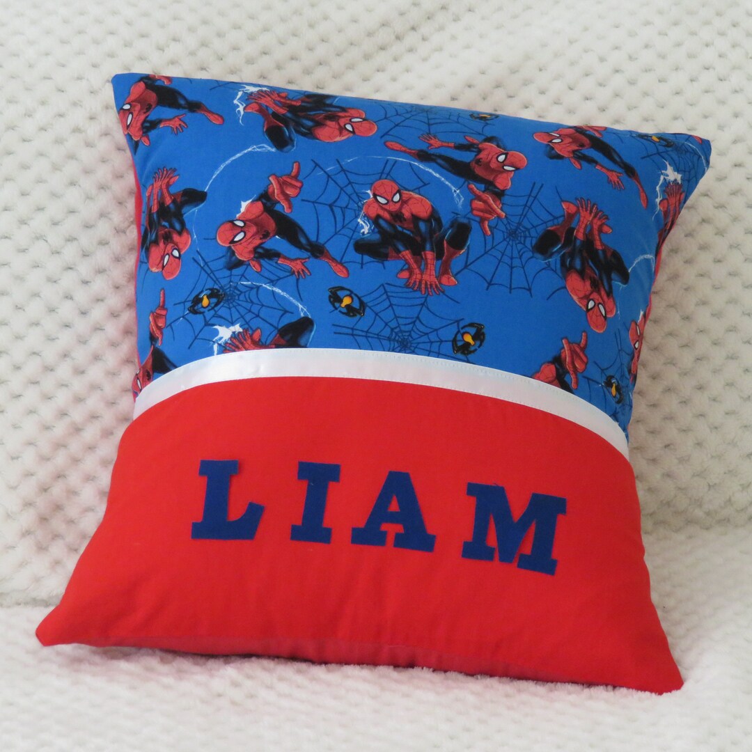 Children's Personalised Character Cushion Cover Spiderman - Etsy Australia