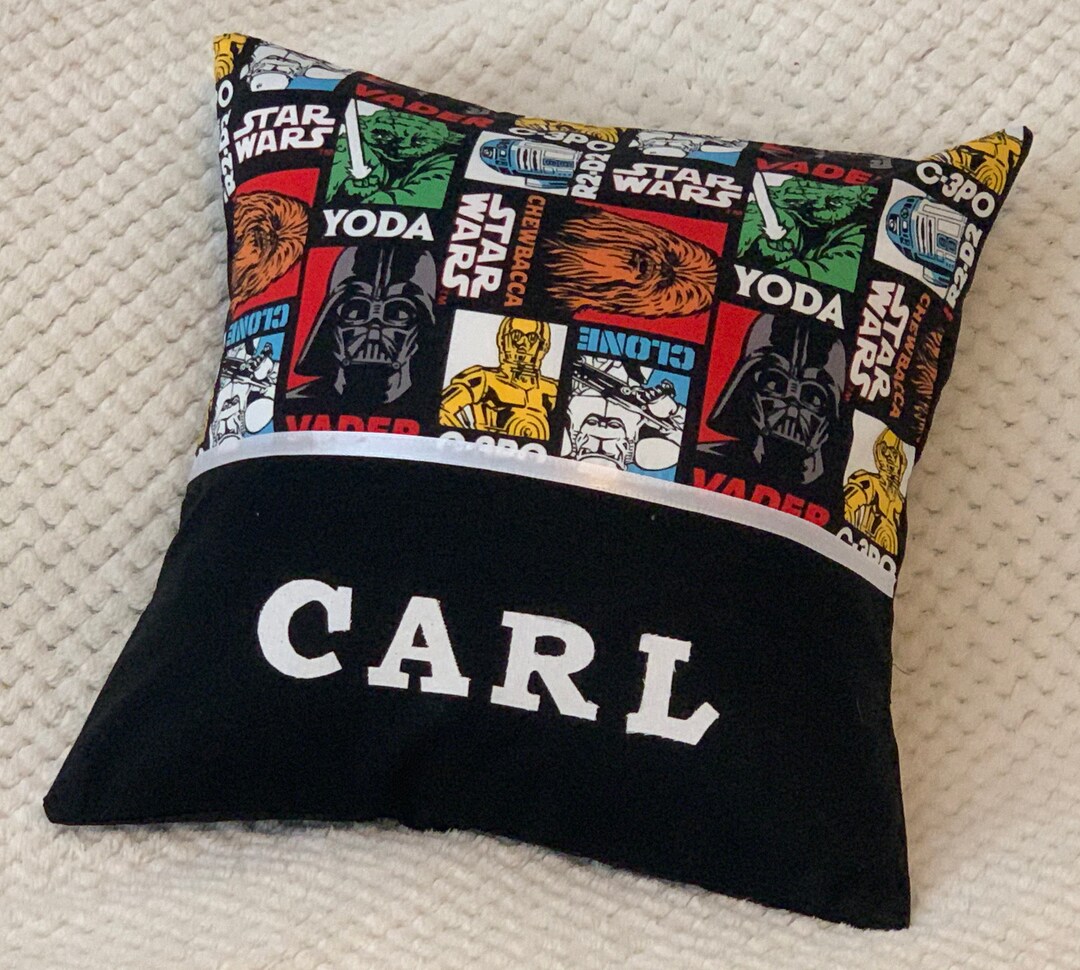 Childrens Personalised Character Cushion Cover / Kindy Pillow - Star ...