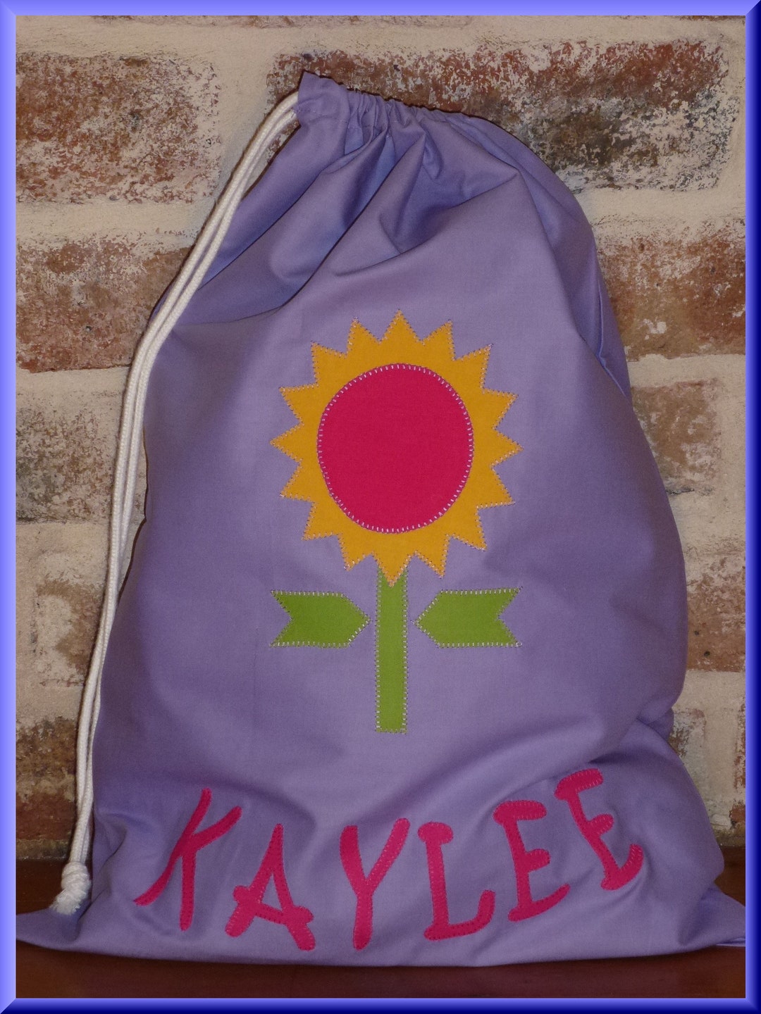 Personalised Library Bags / All Purpose Bags Sunflower - - Etsy