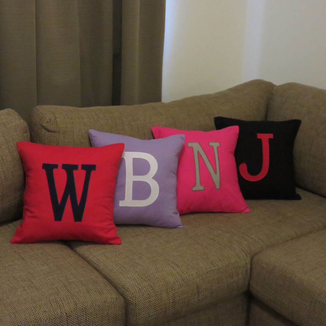 Monogram Initial Cushion Cover - Etsy