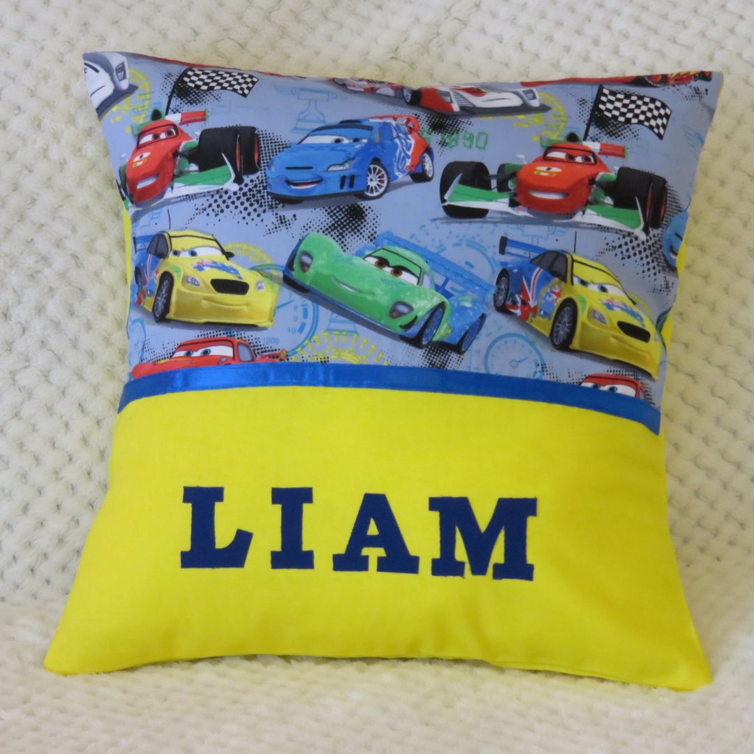 Children's Personalised Character Cushion Cover Cars - Etsy