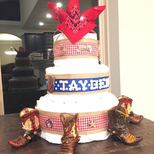 Western Diaper Cake - Etsy