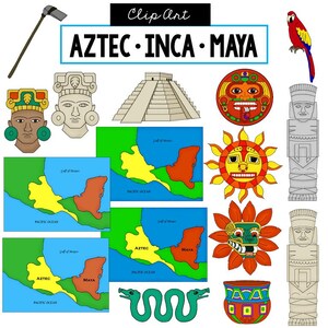 Aztec Inca and Maya Digital Clip Art Images - Etsy