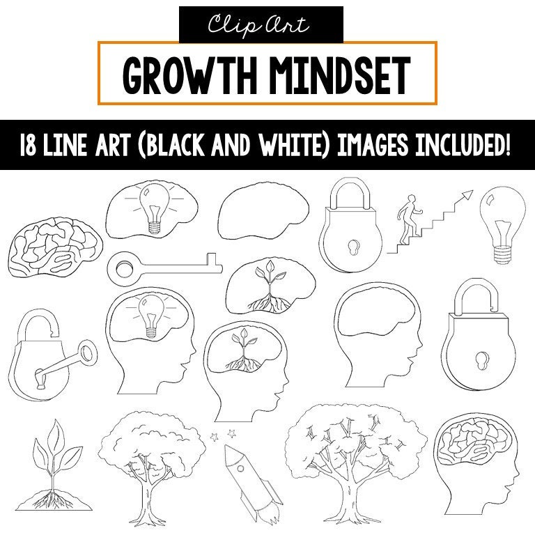Growth Mindset Digital Clip Art - Etsy