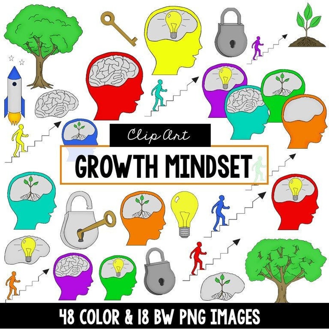 Growth Mindset Digital Clip Art - Etsy