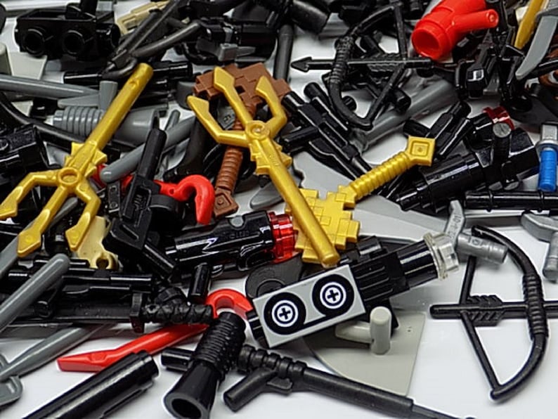 LEGO 50 Piece Minifigs Accessories Lot Weapons Guns Tools - Etsy