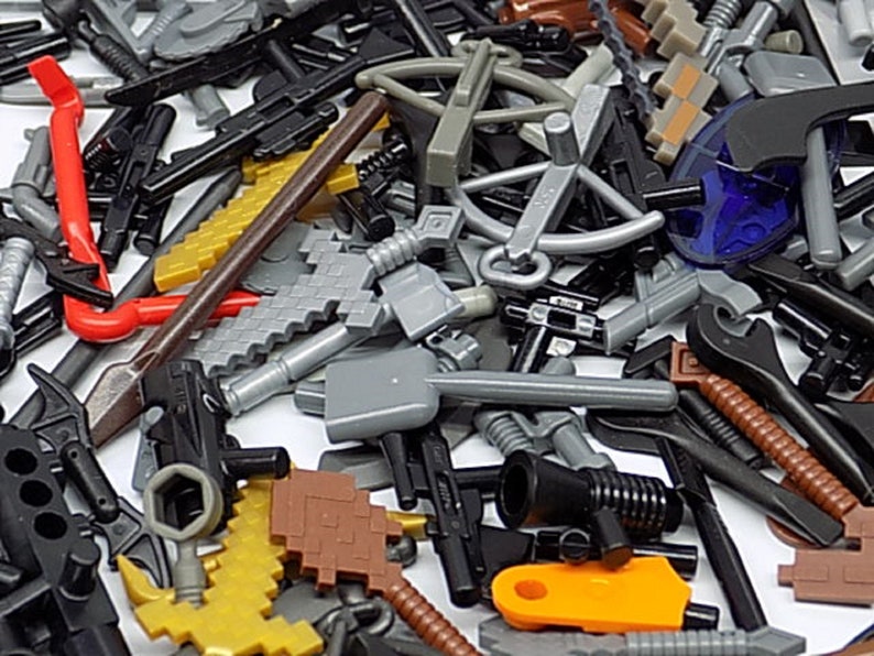 LEGO 50 Piece Minifigs Accessories Lot Weapons Guns Tools - Etsy