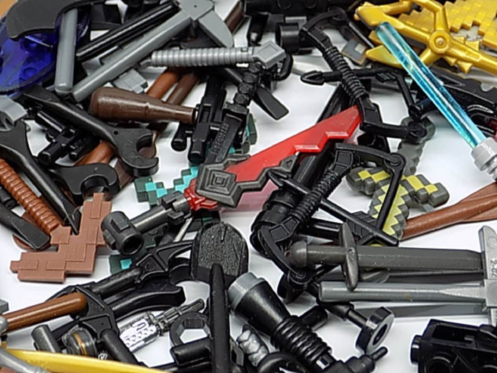 LEGO 50 Piece Minifigs Accessories Lot Weapons Guns Tools | Etsy Ireland