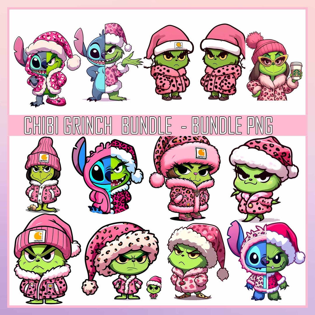 Grinch Bundle Cute Grinch Gril PNG Boujie Grinch Png Baby - Etsy