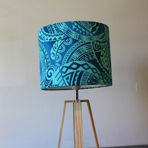 Ocean Blue Samoan Lamp Shade - Inspired by Disney's Moana - Heart of Te ...