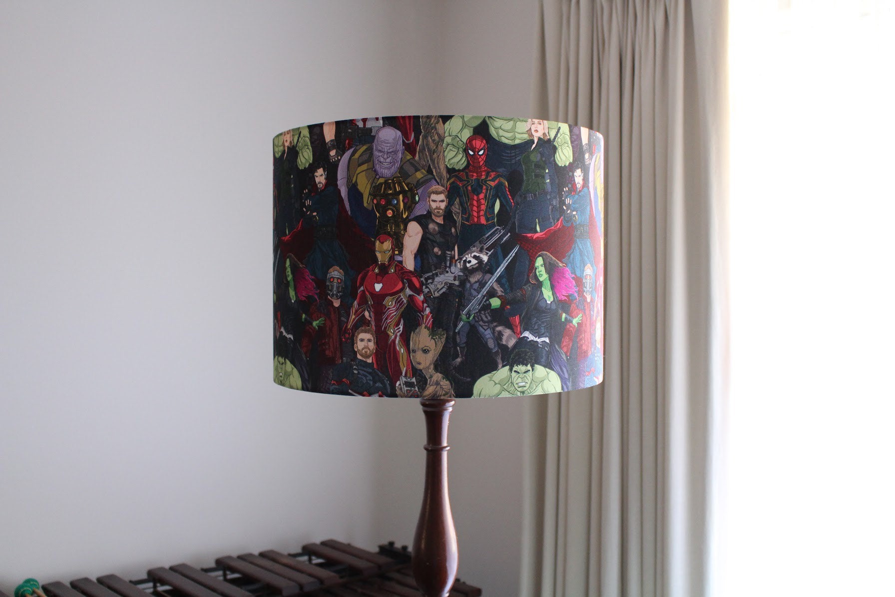 Avengers Infinity War Lamp Shade - Marvel Cinematic Universe Lamp - Etsy