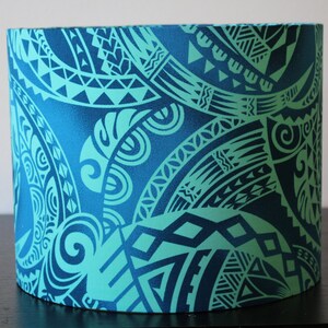 Ocean Blue Samoan Lamp Shade - Inspired by Disney's Moana - Heart of Te ...