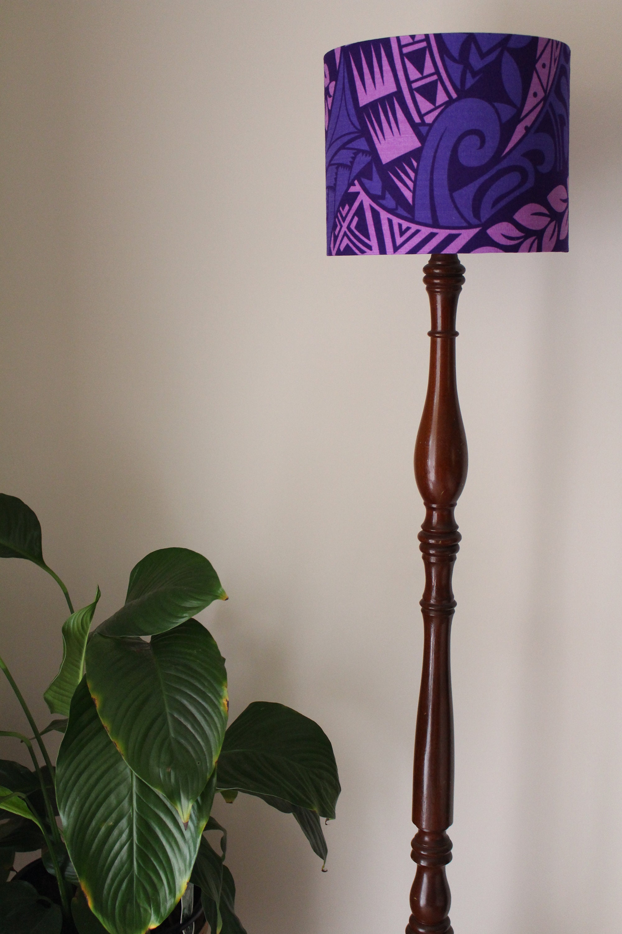 Purple Samoan Lamp Shade Polynesian Decor Nursery Room | Etsy