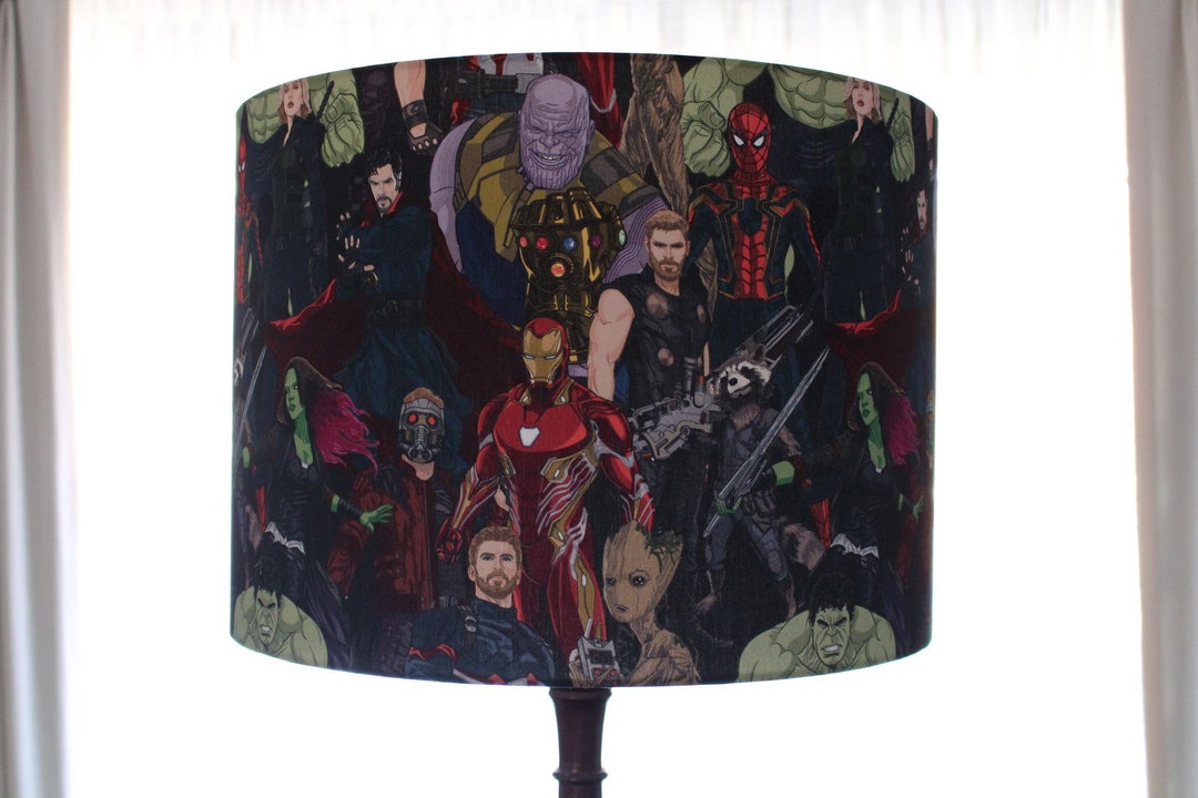 Avengers Infinity War Lamp Shade - Marvel Cinematic Universe Lamp - Etsy