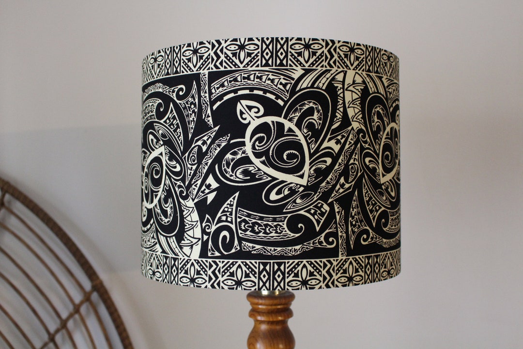 Turtle Honu Samoan Table Lamp - Tropical, Tribal Tiki Lamp - Polynesian ...