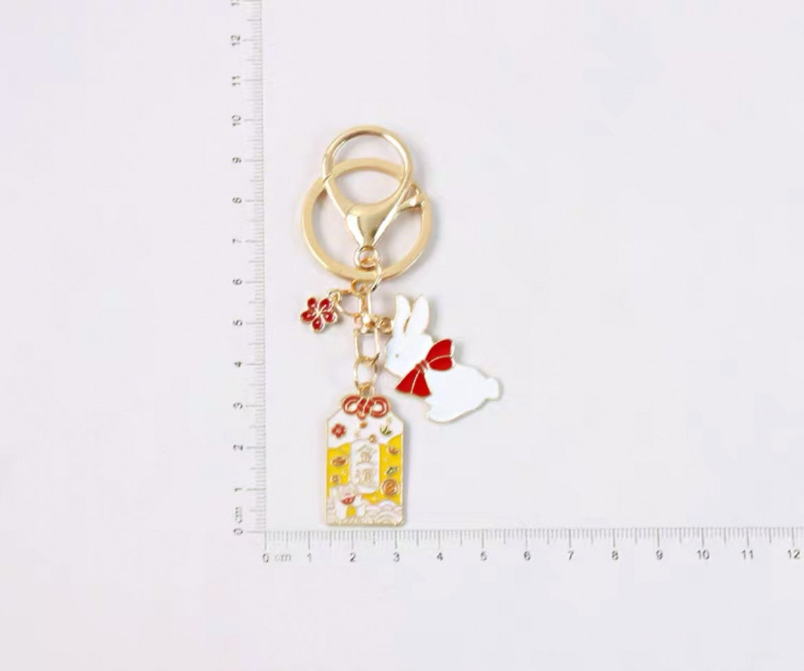 Omamori Japanese Protective Charm Keychain Metal Gold Plated | Etsy