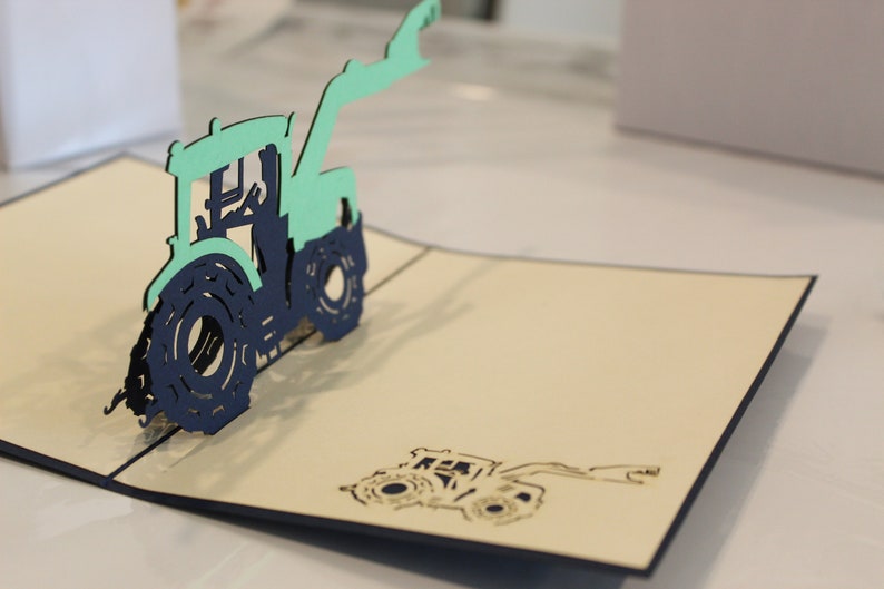 Tractor, Car, Pop up Card, Birthday Card, Greeting Card, Birthday Pop ...
