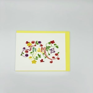 Thanks Card, Valentines Quilling Card, Birthday Card, Greeting Card ...