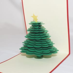 3D Christmas Tree, Pop up Card, Birthday Card, Greeting Card, Birthday ...