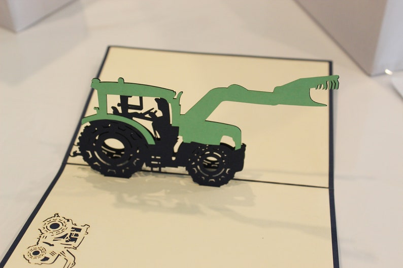 Tractor, Car, Pop up Card, Birthday Card, Greeting Card, Birthday Pop ...