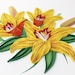 Yellow Lily, Flower,valentines Quilling Card, Birthday Card, Greeting ...