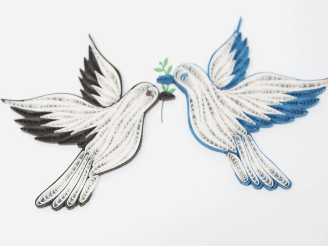 Doves, Valentines Quilling Card, Birthday Card, Greeting Card, Birthday ...