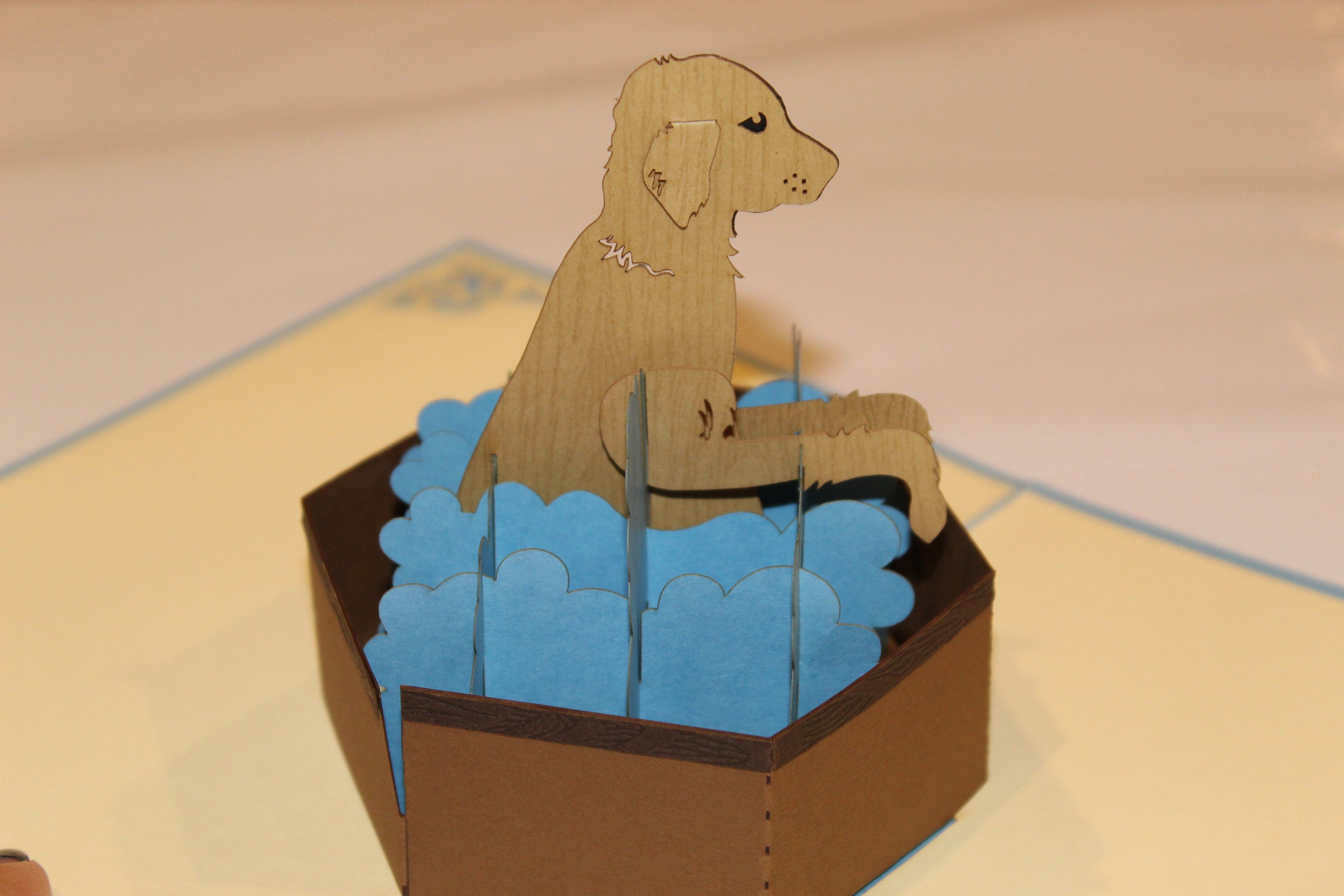 Dog/ Puppy Taking Bath 3D Pop up Card Birthday Card | Etsy