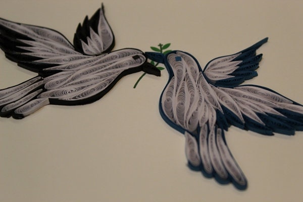 Love Doves Birds Quilling Card Birthday Card Greeting Card | Etsy