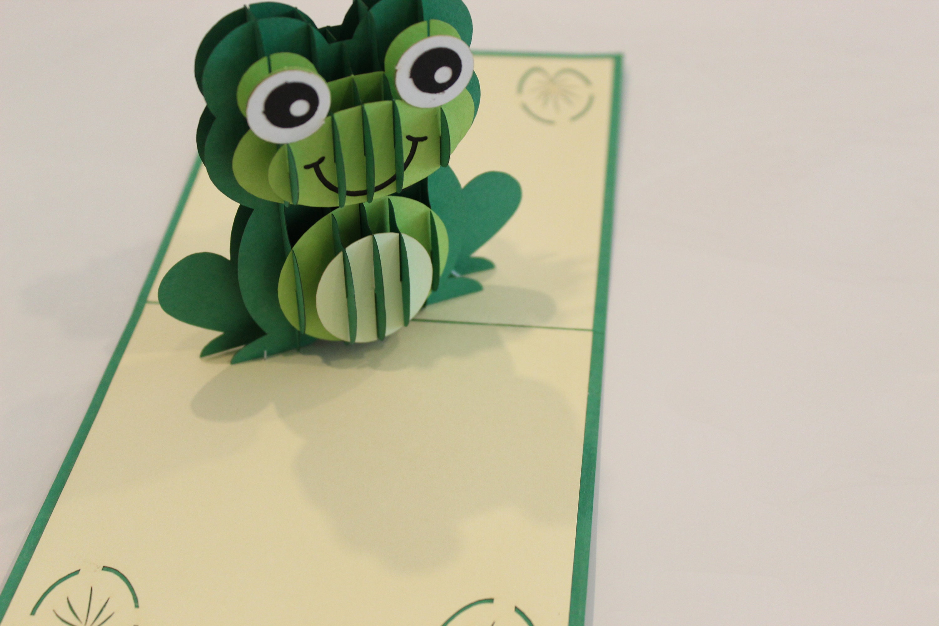 Frog Green frog Pop Up Card Birthday Card Greeting Card | Etsy