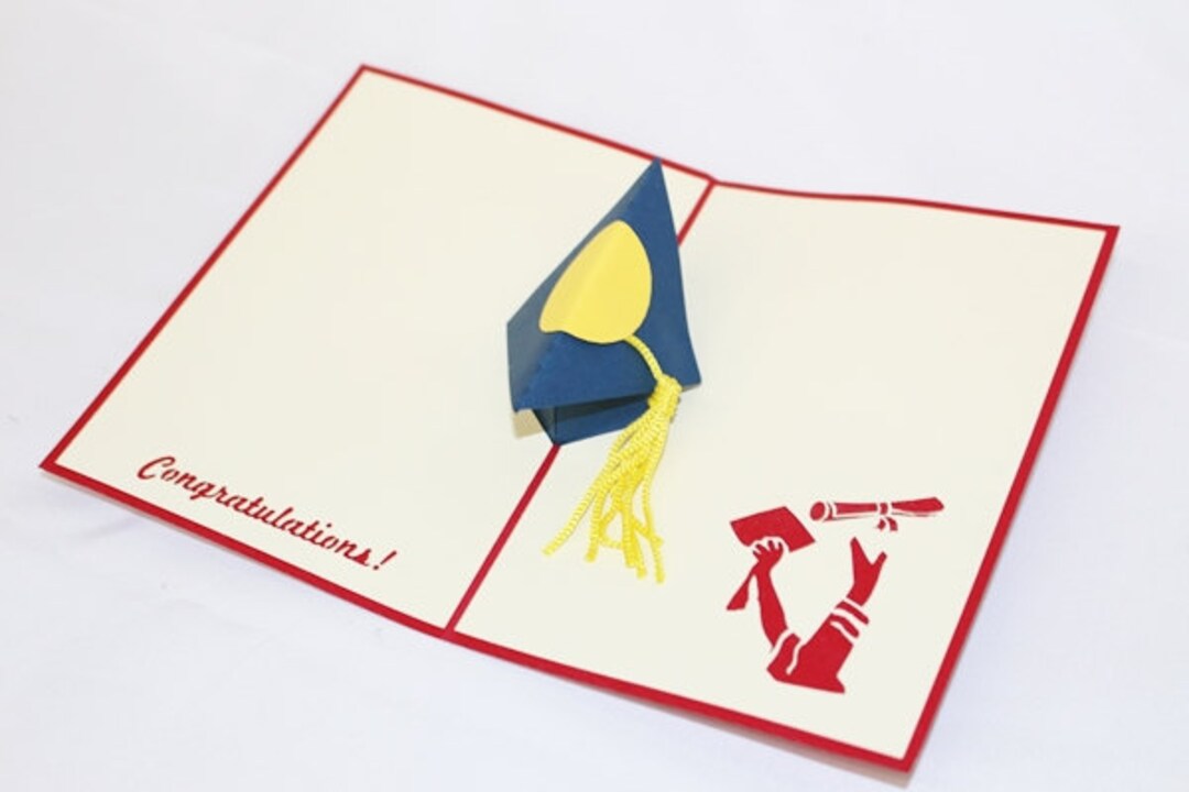 Graduation Hat, Pop up Card, Birthday Card, Greeting Card, Birthday Pop ...