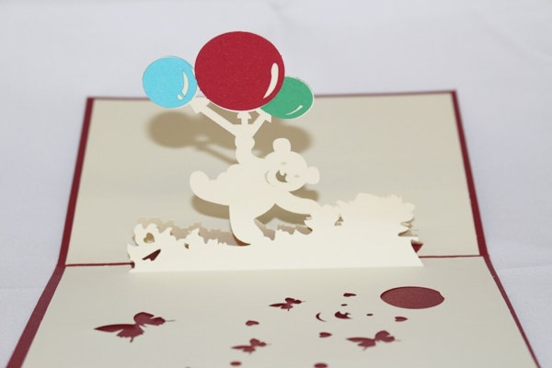 Bear, Pop up Card, Birthday Card, Greeting Card, Birthday Pop up Card ...