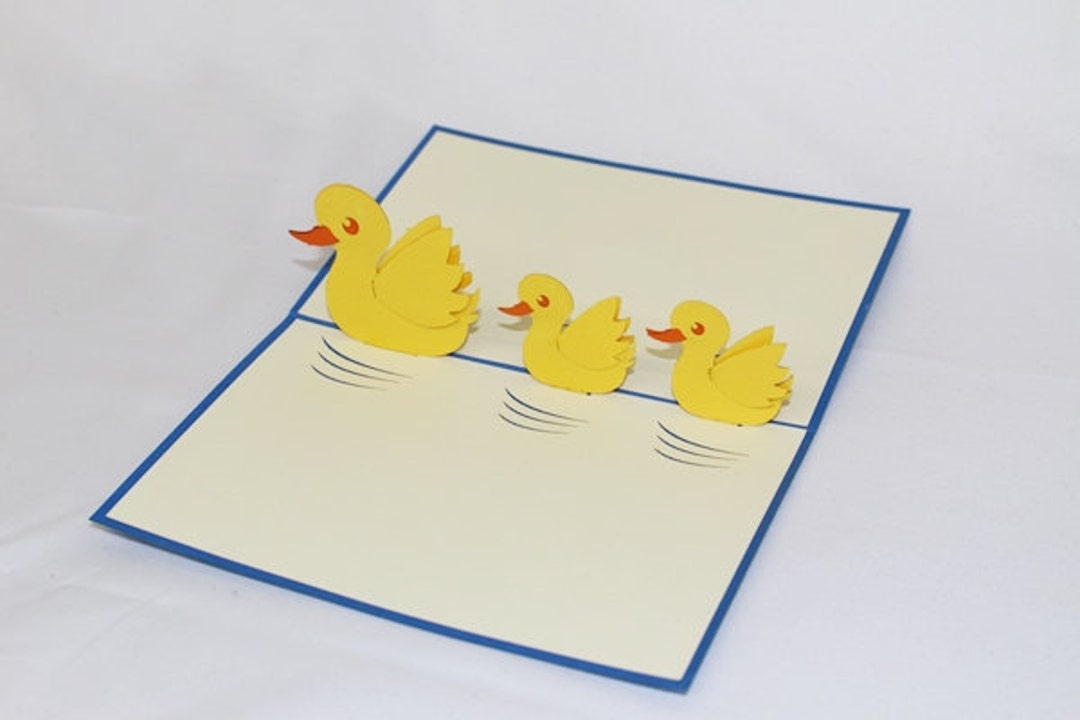 Mama and Baby Ducks, Pop up Card, Birthday Card, Greeting Card ...