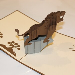 Lion 3D, Pop up Card, Birthday Card, Greeting Card, Birthday Pop up ...