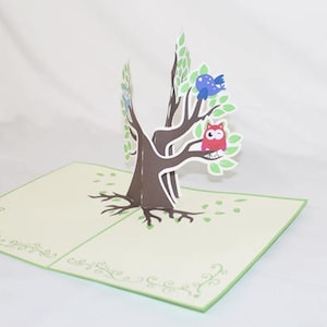Owl Tree, Pop up Card, Birthday Card, Greeting Card, Birthday Pop up ...