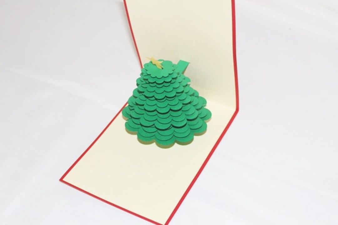 3D Christmas Tree, Pop up Card, Birthday Card, Greeting Card, Birthday ...
