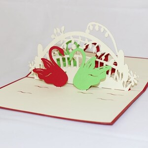 Swan, Pop up Card, Birthday Card, Greeting Card, Birthday Pop up Card ...