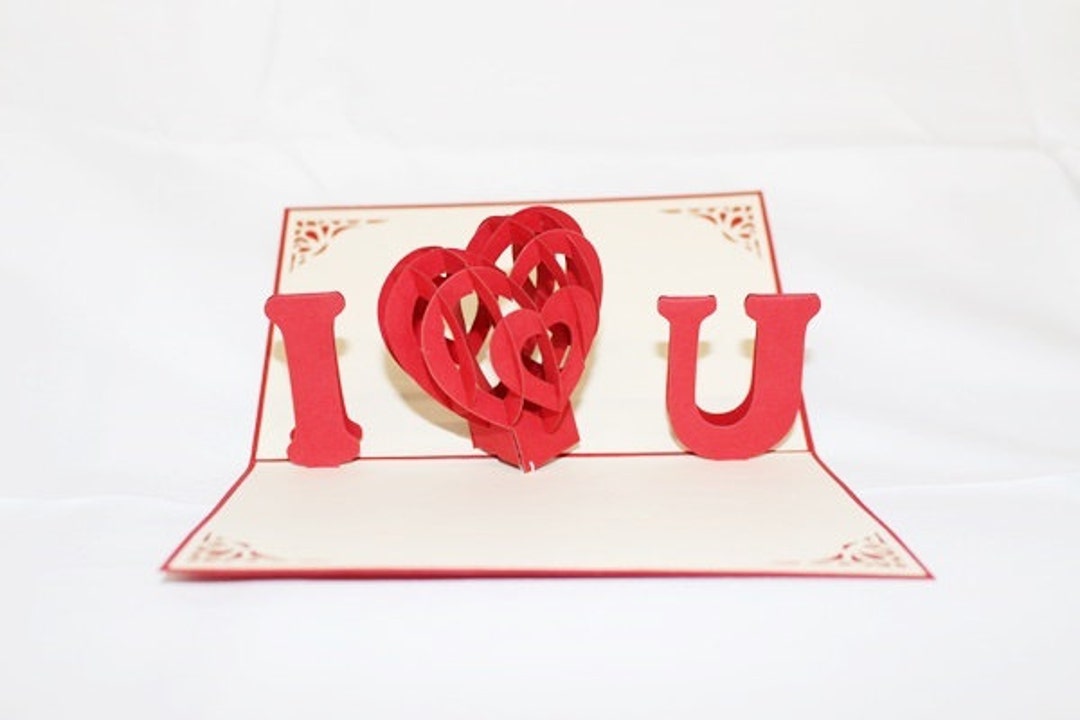 I Love You Letters, Pop up Card, Birthday Card, Greeting Card, Birthday ...