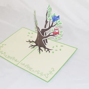 Owl Tree, Pop up Card, Birthday Card, Greeting Card, Birthday Pop up ...