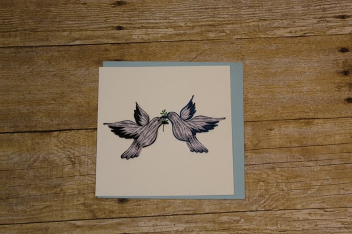 Love Doves Birds Quilling Card Birthday Card Greeting Card | Etsy